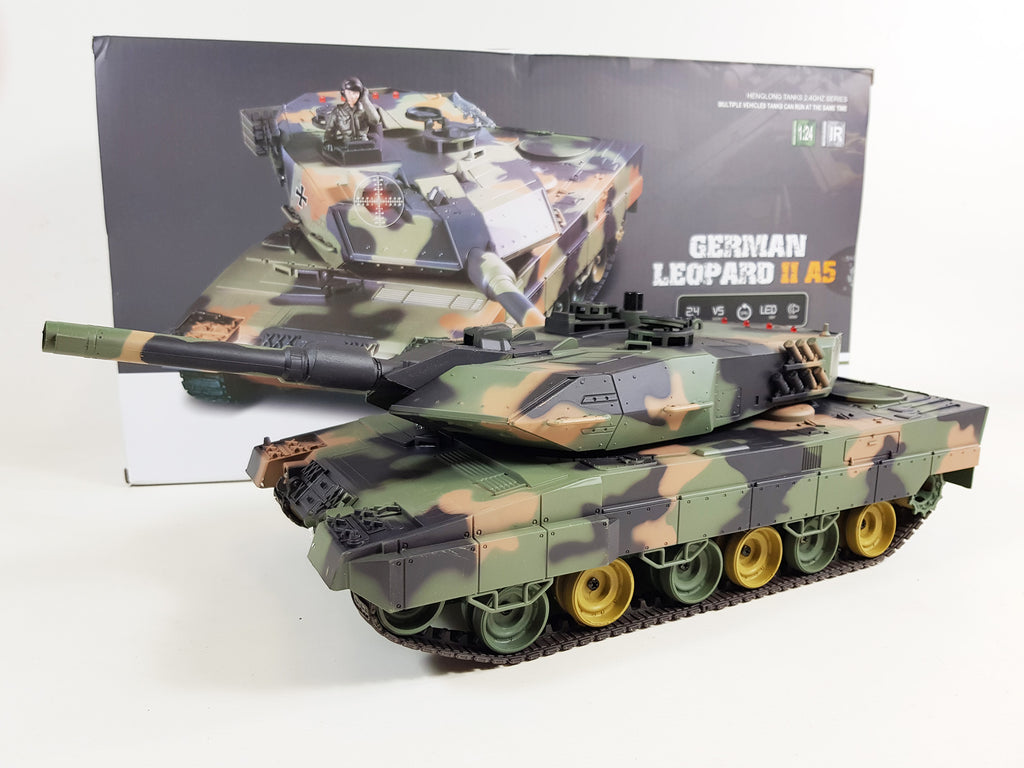 RC Model Tank Heng Long 1/24 Scale German Leopard BB firing Infrared V ...